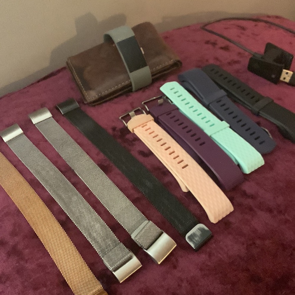 Fit Bit Watch With 10 Bands And Charger - Gem
